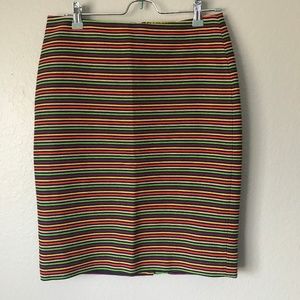 Talbots | Skirts | Talbots Colorful Stripped Midi Skirt Size 4 | Poshmark